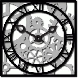 roman clock and gears n cogs