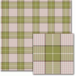 green, brown & raspberry plaid