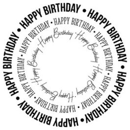 happy birthday circle sentiment frames