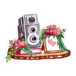 wedding vintage camera centerpiece