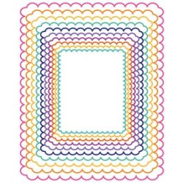 nested scallop rectangle frames set