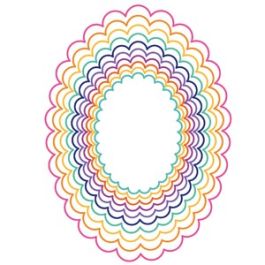 nested scallop oval frames