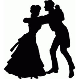 vintage dancing couple silhouette|37676