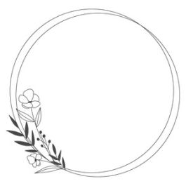 Rose Circle Name Frame