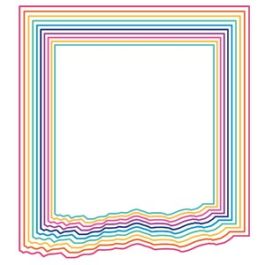 nested torn edge square frames|377593