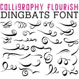 cg calligraphy flourish dingbats
