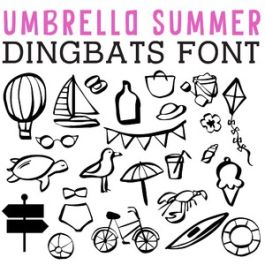 cg umbrella summer dingbats
