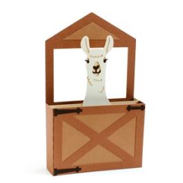 llama stall box card