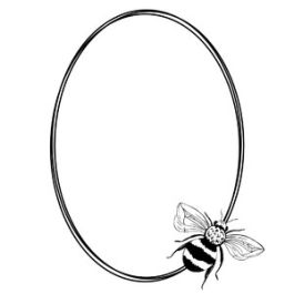 bee oval frame