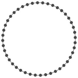 beaded circle frame