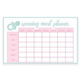 weaning meal planner
