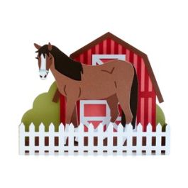 horse barn box card