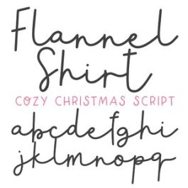 dtc flannel shirt christmas font