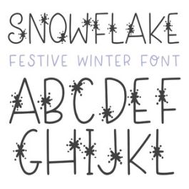 dtc snowflake winter snow font