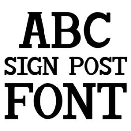 lw sign post font