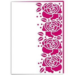 roses cutout lace edged card