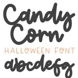 candy corn halloween script font