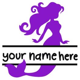 mermaid nameplate