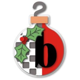 ornament round checker monogram b