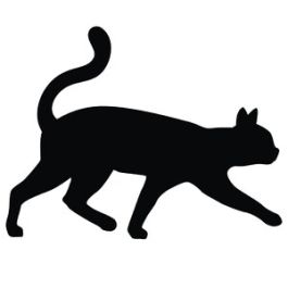 prowling cat silhouette