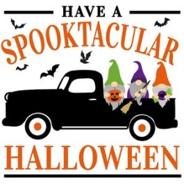 spooktacular halloween gnome truck