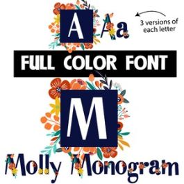 Molly Monogram Color Font