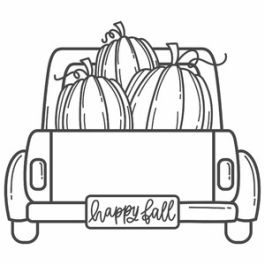 Giant Pumpkins Happy Fall Truck