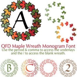 QFD Maple Wreath Monogram Font