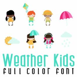 Weather Kids Full Color Font