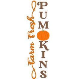 Farm Fresh Pumpkins Vertical