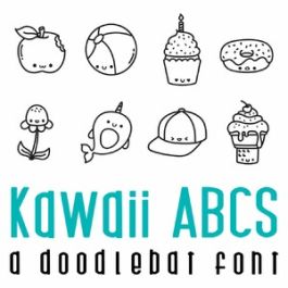 Kawaii ABC'S Doodlebat Font