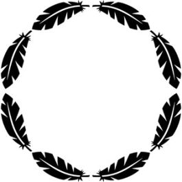 feather circle frame