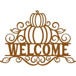 Welcome Pumpkin Sign