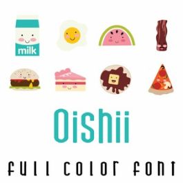 Oishii Full Color Font|383617
