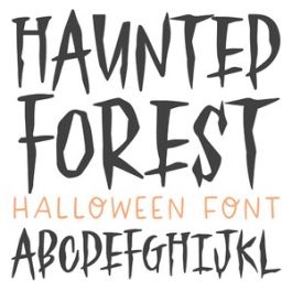 Haunted Forest Scary Halloween Font