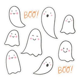 Happy Ghost Sticker Set