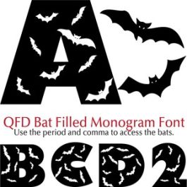 QFD Bat Filled Monogram Font