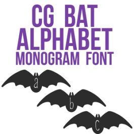 CG Bat Alphabet Monogram