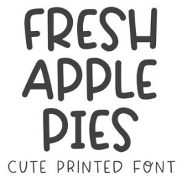 BFC Fresh Apple Pies Print Font