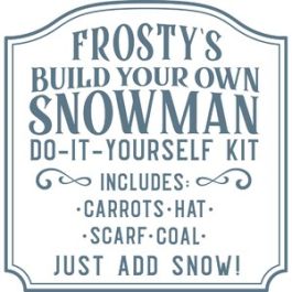 Build Your Own Snowman Kit