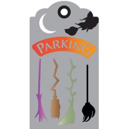Halloween Broom Parking Tag