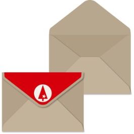 Envelope Tree Star in Circle Flap