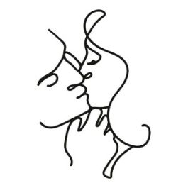 Kiss Line Drawing