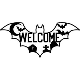 Welcome Bat Sign