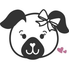 Cute Girl Puppy Dog Face