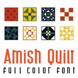 Amish Quilt Full Color Font