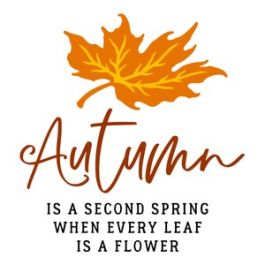 Autumn Is A Second Spring When Every Leaf Is A Flower