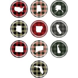 BUFFALO PLAID STICKERS SET