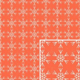 Snowflakes Red Pattern