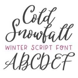DTC Cold Snowfall Farmhouse Christmas Font